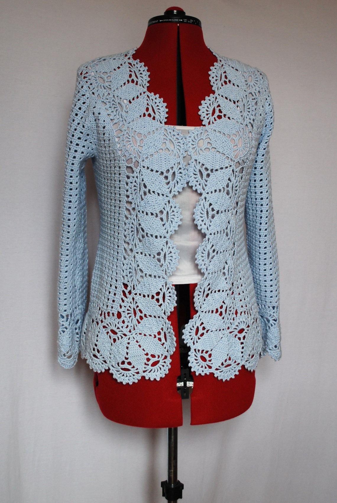 Crochet Women Summer Artic Blue Lace Jacket, Lace Summer Cardigan - Etsy