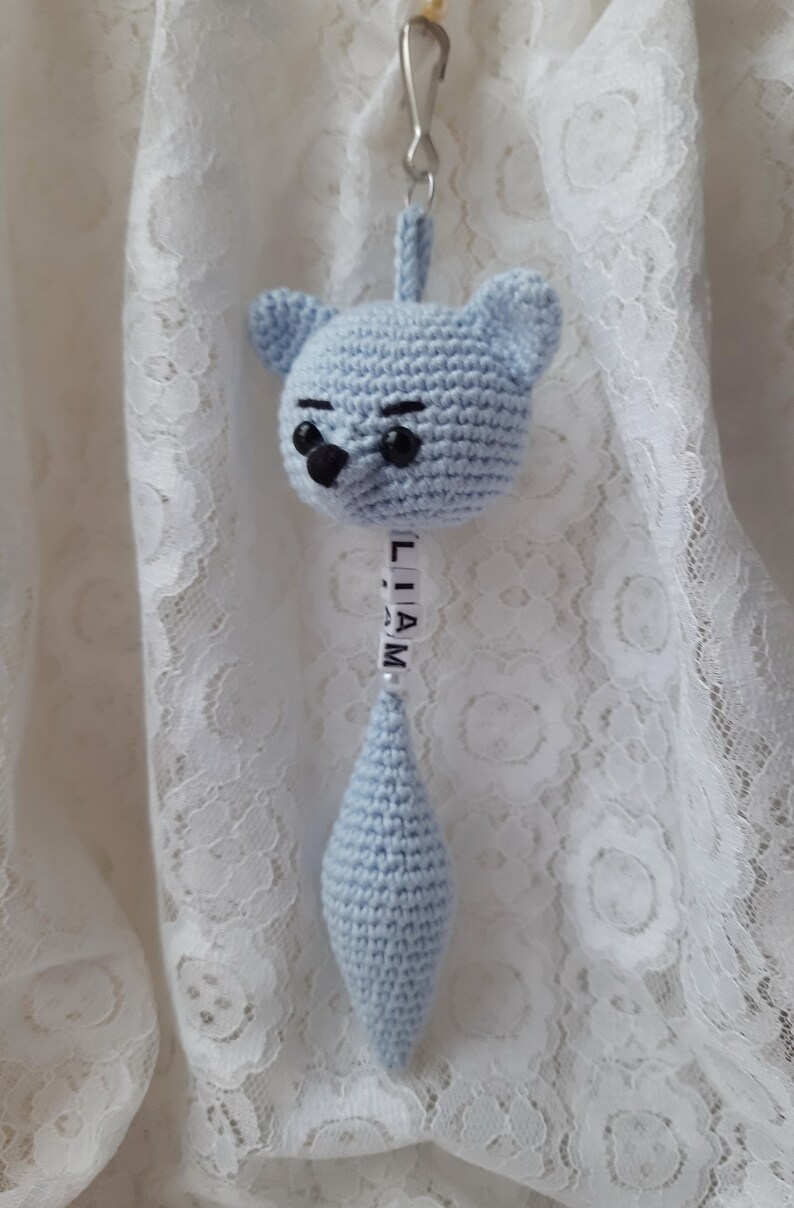 Crochet Fox Keychain Pattern: Personalized Name Beads (PDF Pattern) - Etsy