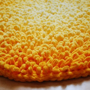 Circle Yellow Fluffy Rug, Warm Soft Rug, Gift for Kids - Etsy