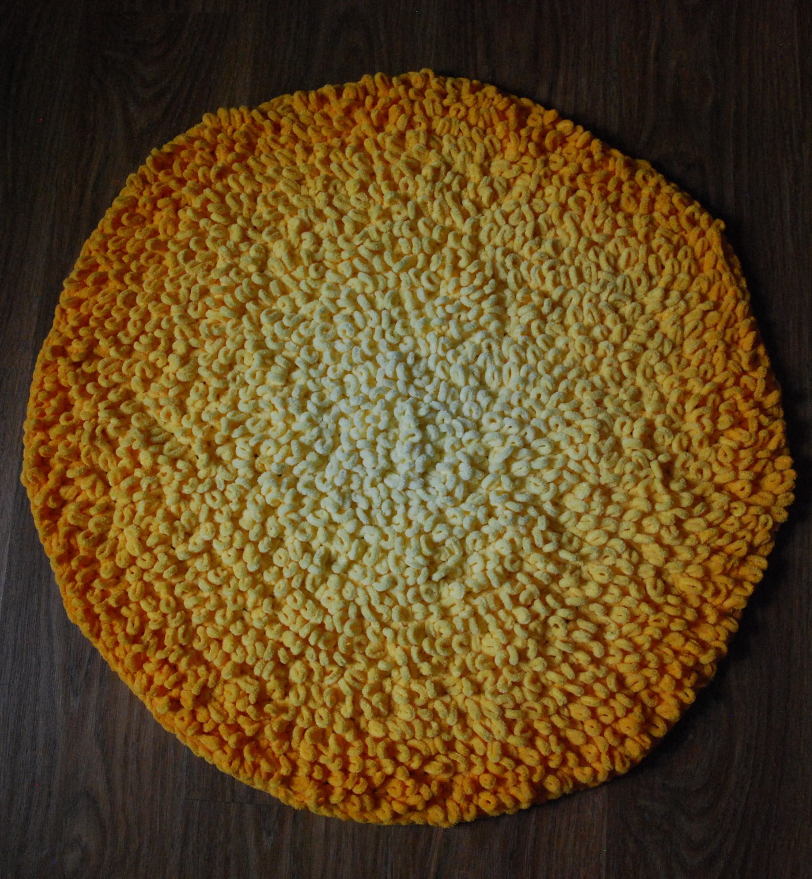 Circle Yellow Fluffy Rug, Warm Soft Rug, Gift for Kids - Etsy