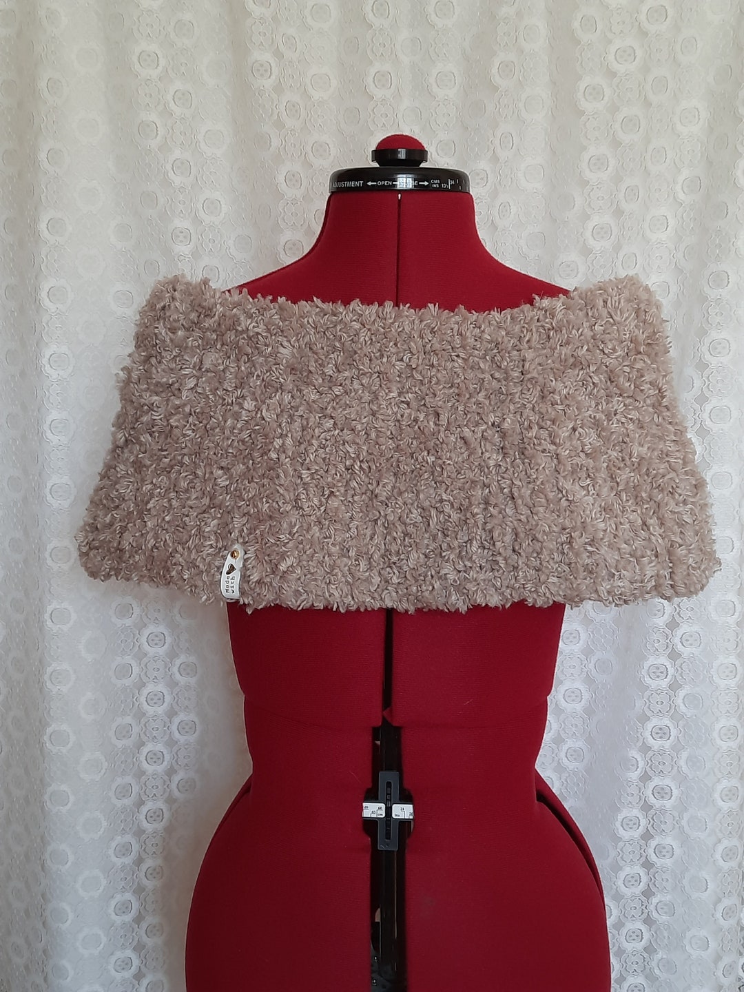 Knitted Faux Fur Capelet, Hand Knit Capelet, Evening Dress Wrap - Etsy