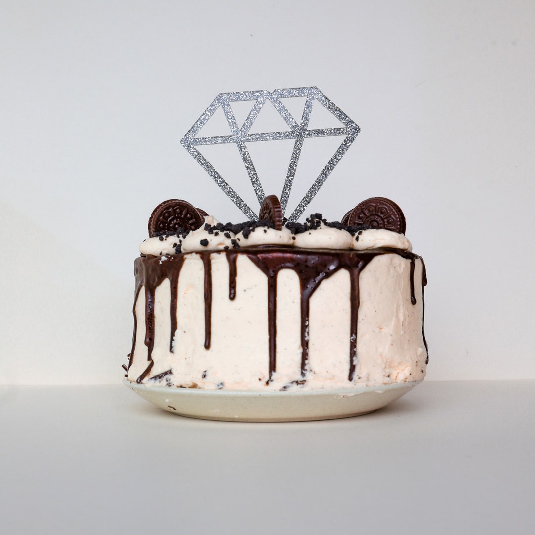 Diamond Cake Topper - Cake Topper - Acrylic Cake Topper - Plastic Cake ...