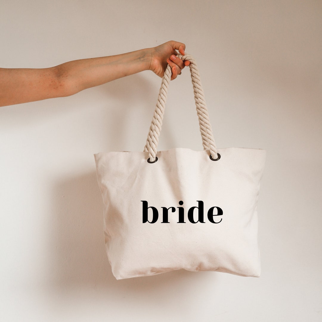 Personalised Bride Beach Bag, Custom Bridal Beach Bag, Personalized ...