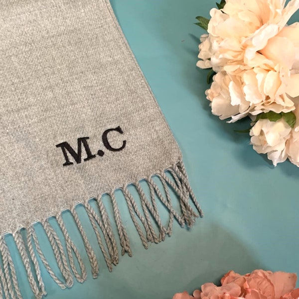 Monogrammed Scarf - Etsy