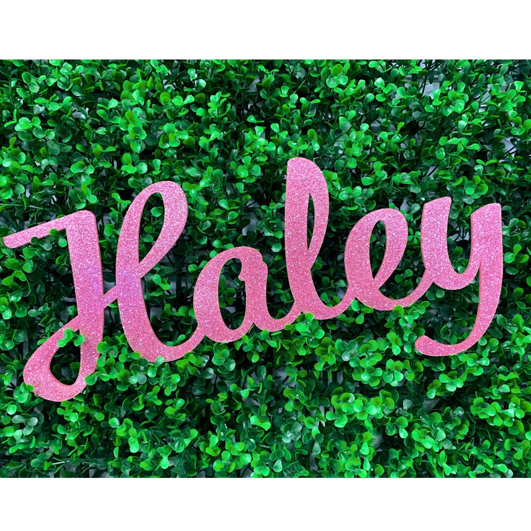 Personalized Glitter Wall Art Name Sign, Personalised Wall Art, Glitter ...