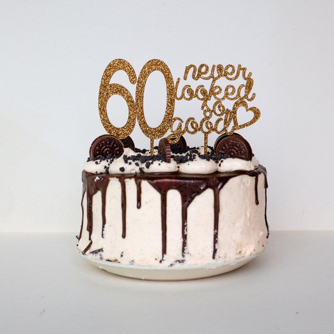 60th Birthday - Cake Topper - Acrylic Cake Topper - Plastic Cake Topper ...