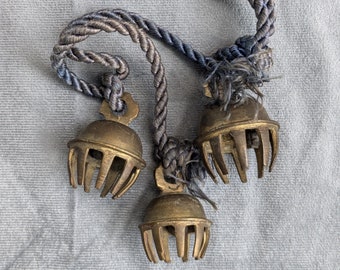 Small Vintage Etched Brass Tibetan Bell 1960s, Antique Elephant Claw ...