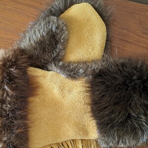 Vintage First Nations / Native American Fringed Gauntlet Mitts Gloves ...