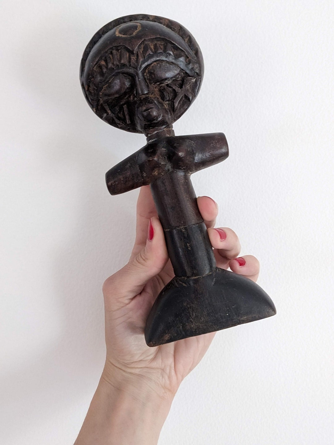 Vintage Mid Century Carved Wood Wooden Fertility ASHANTE AKUA'BA ...