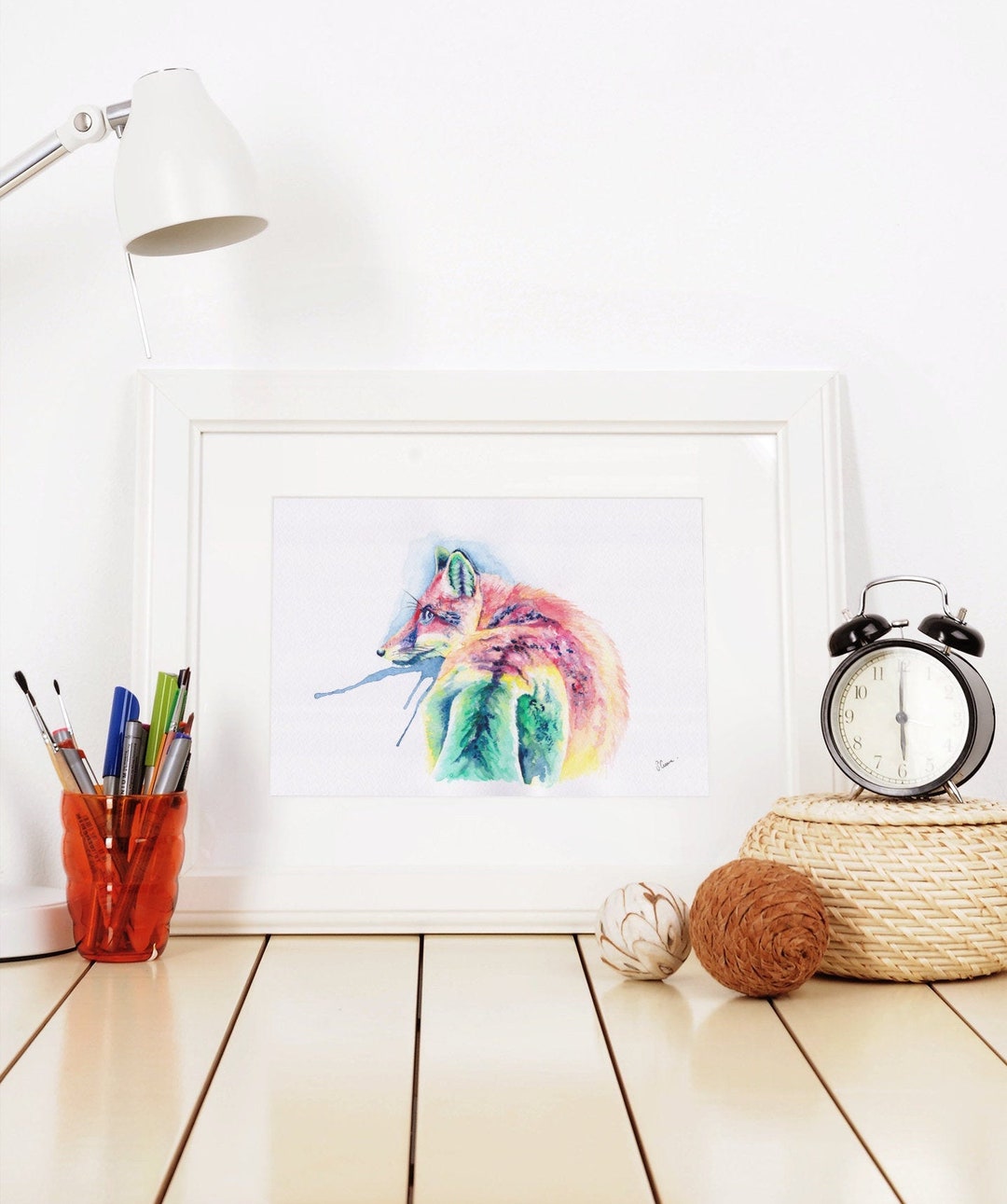 Fox A4 Mounted Print - Etsy