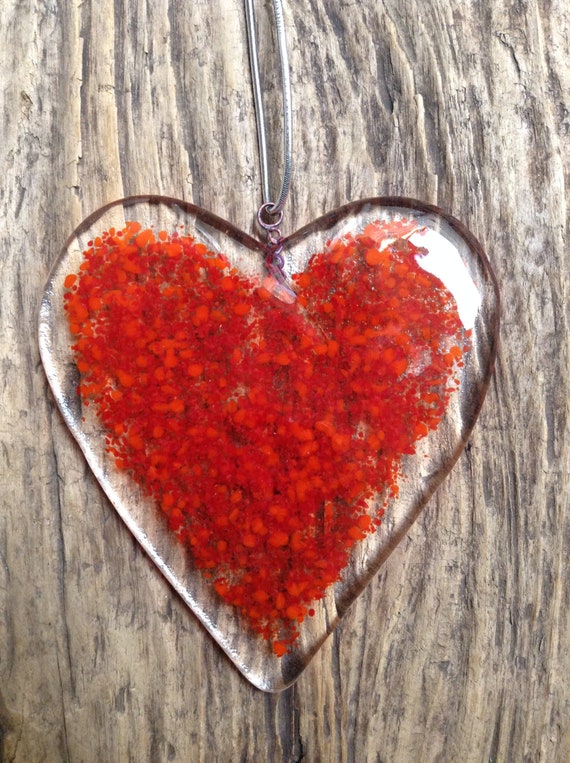 Large Glass Love Token Hand Made With Love Personalized - Etsy