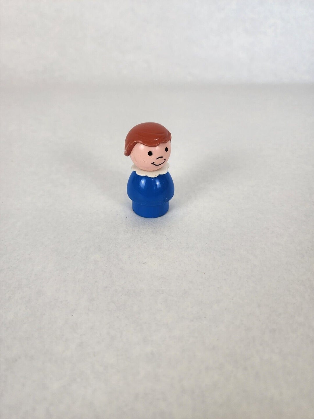 Vtg 70's Fisher Price Little People Girl Blue Body White Collar Figure ...