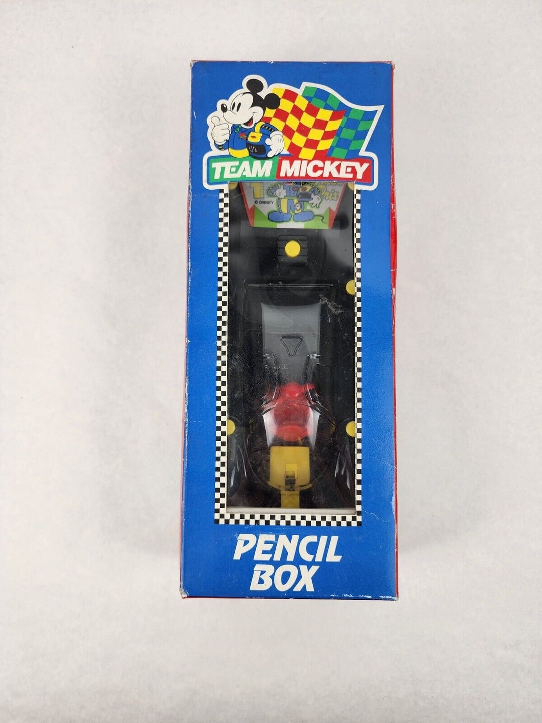 Vintage Team Mickey Mouse Car Pencil Box Tour De Mouse 4x10x2 New ...