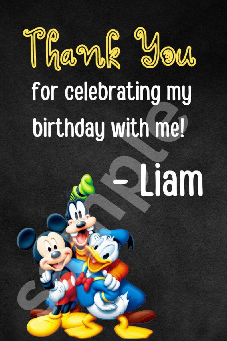 Mickey Friends Birthday Party Invitation W/ Thank You Cards Digital ...