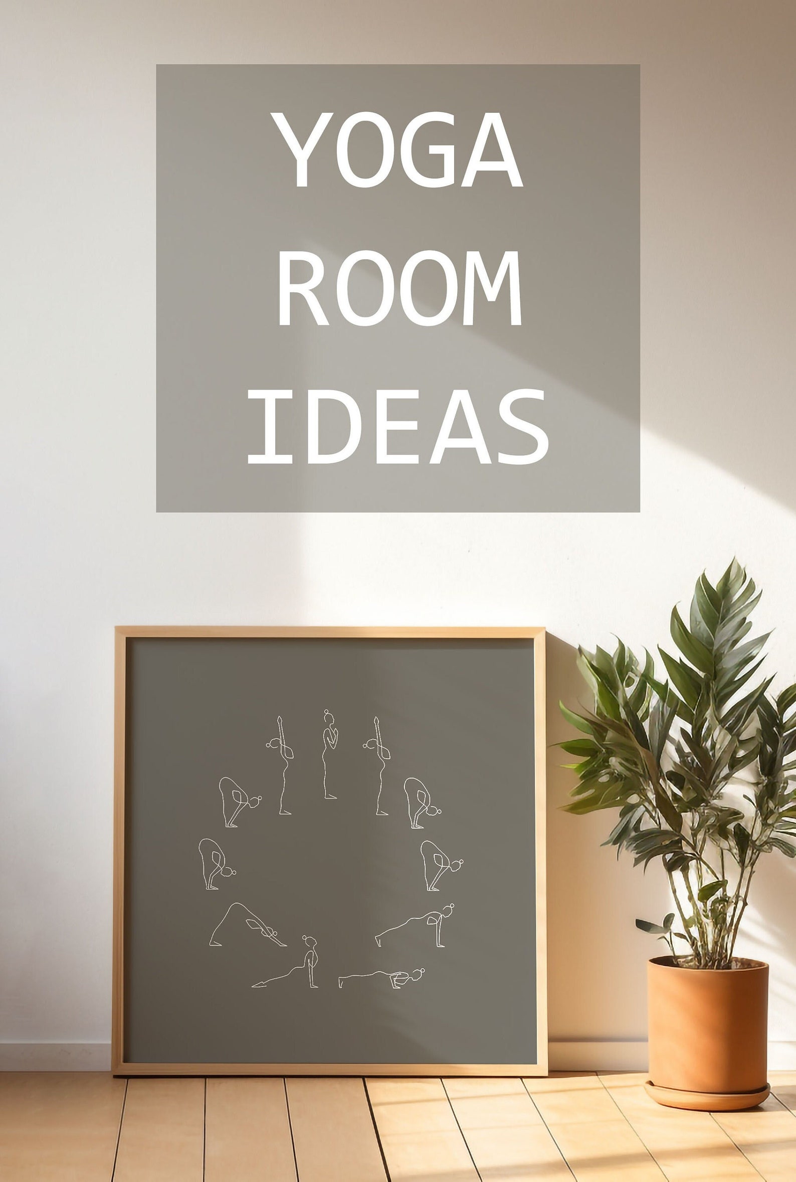 Sun Salutation Poster Yoga Pose Poster Yoga Studio Wall Art Yoga Room ...