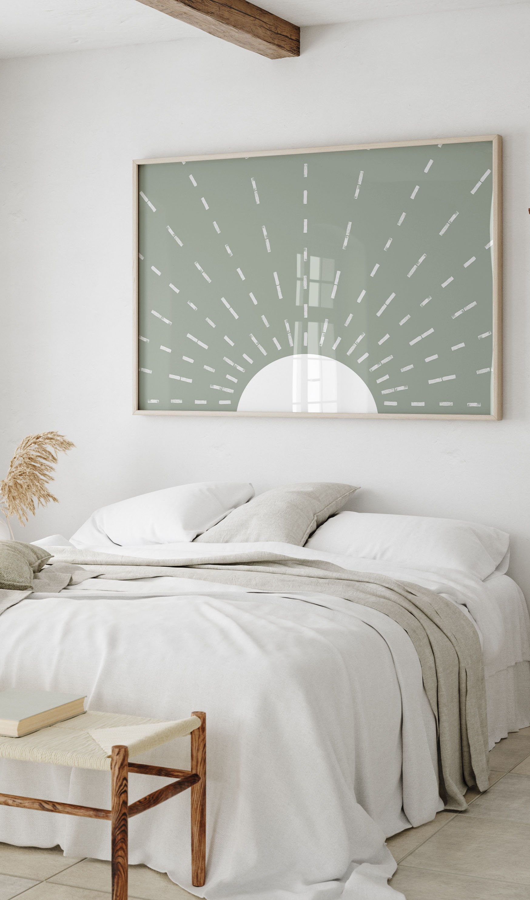 Yellow Boho Wall Art Large Sun Rise Wall Art Sun Set Poster Boho ...