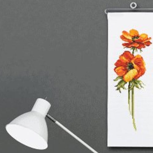 Anemone Digital Cross Stitch Pattern | Etsy