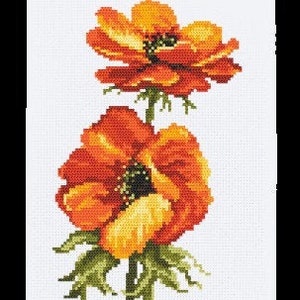 Anemone Digital Cross Stitch Pattern, - Etsy