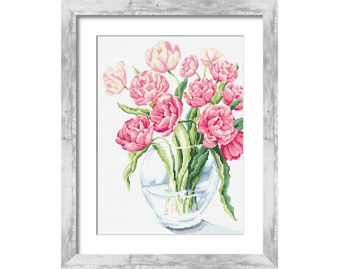Fabulous Tulips Digital Cross Stitch Pattern - Etsy