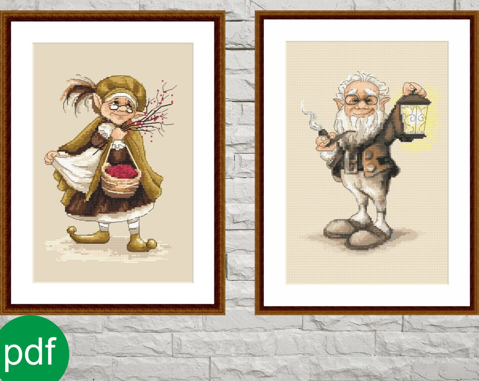 Cheerful Troll Digital Cross Stitch Pattern | Etsy