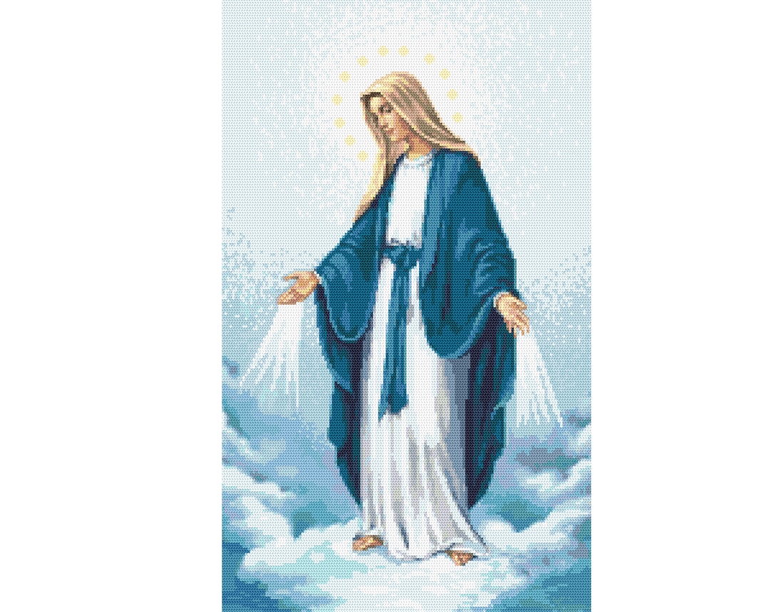 Holy Mary of the Immaculate Conception Modern Cross Stitch Pattern ...