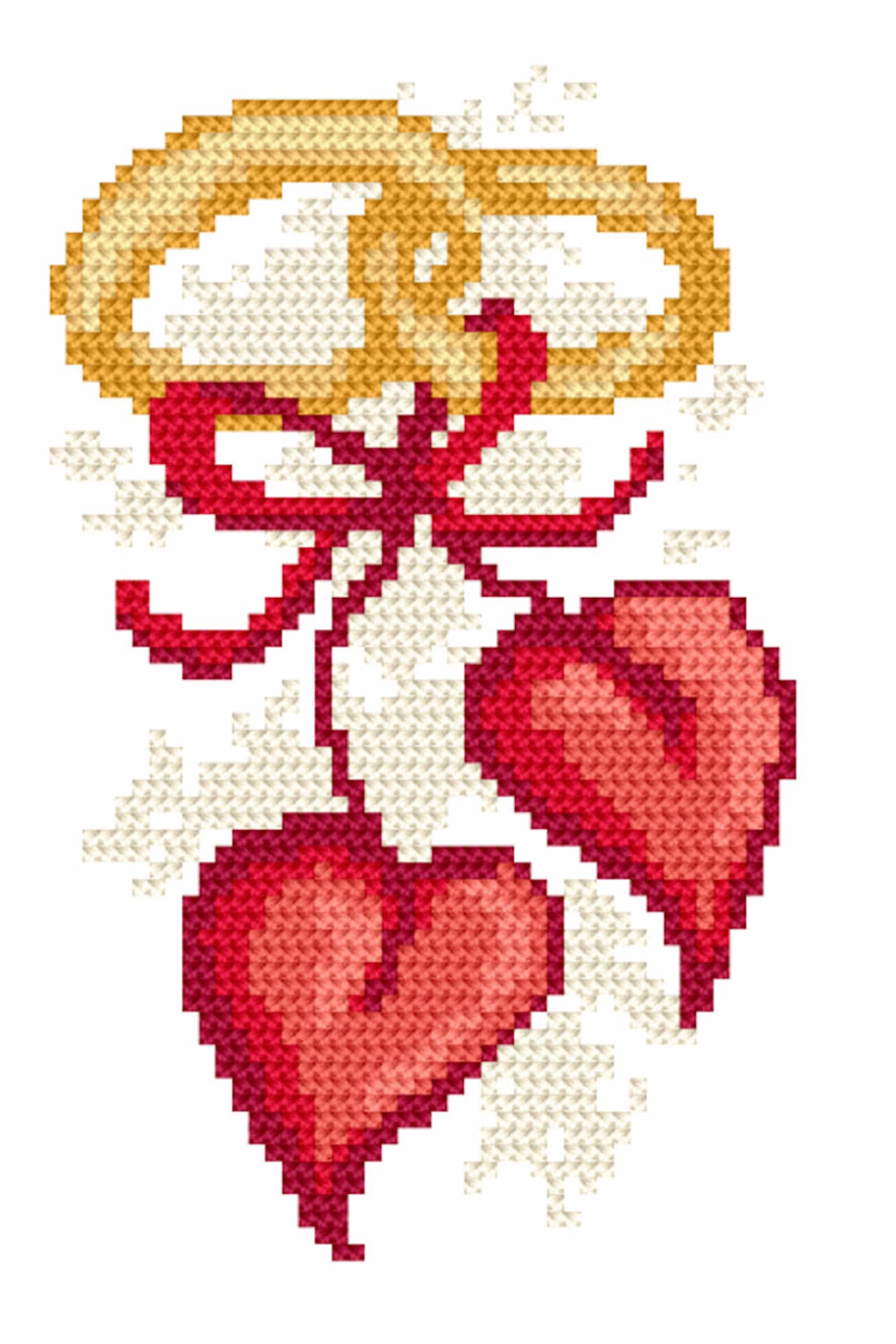 Card - Wedding Hearts Stitch Pattern, Digital Pdf ,graphics Counted ...