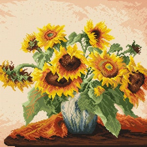 Sunflowers - Digital Pattern for Cross Stitch , PDF - Etsy