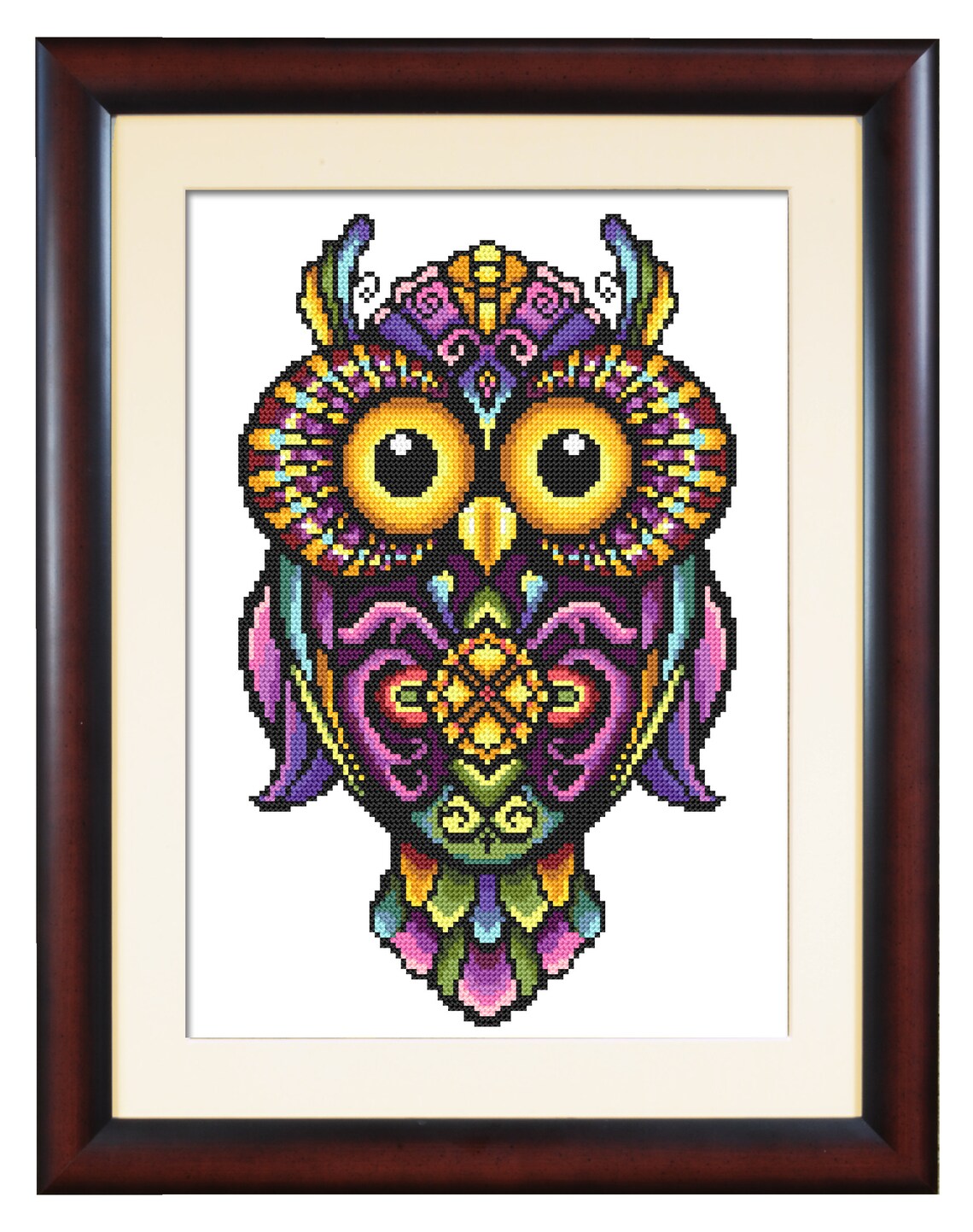 Owl Digital Counted Cross Stitch Pattern in PDF - Etsy