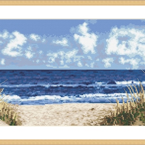 Sea Cross Stitch Pattern, Sea Beach Digital Cross Stitch Pattern PDF ...