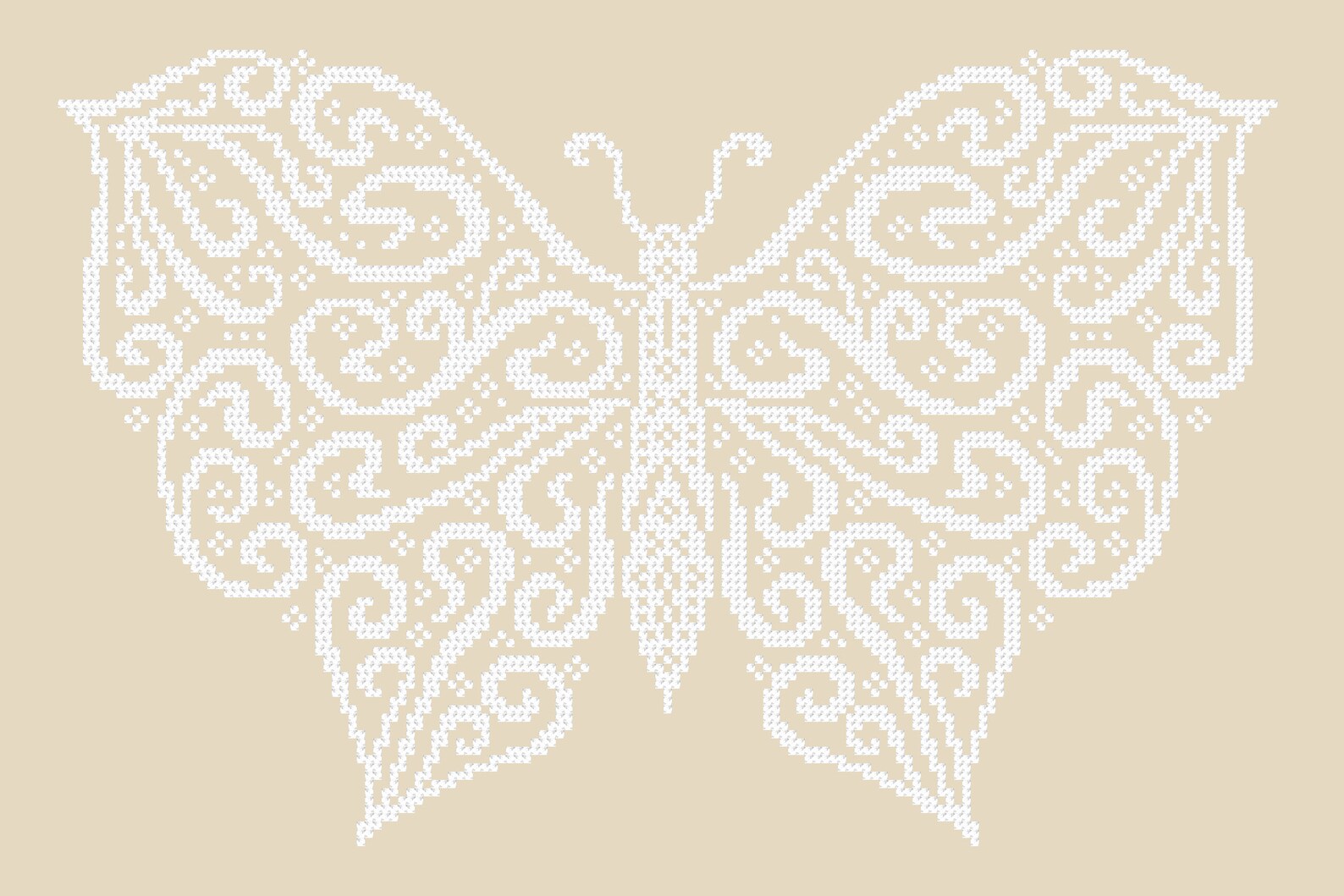 Lace Butterfly Stitch Pattern Digital Pdf graphics Counted | Etsy