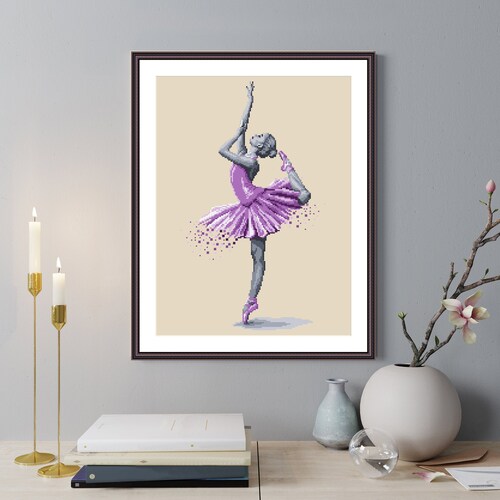 Ballet Dancer Cross Stitch Pattern Digital Pattern Modern Wall - Etsy