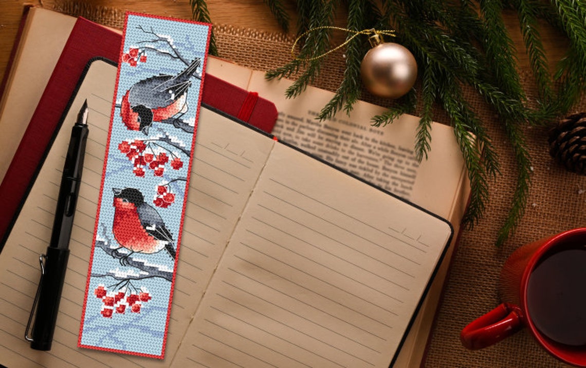 2 Christmas Holiday Bookmarks Digital Patterns for Cross - Etsy