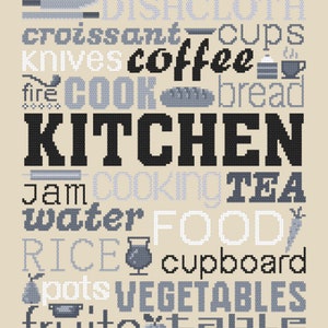 Kitchen Cross Stitch Pattern, Digital Pdf ,graphics Counted Cross ...