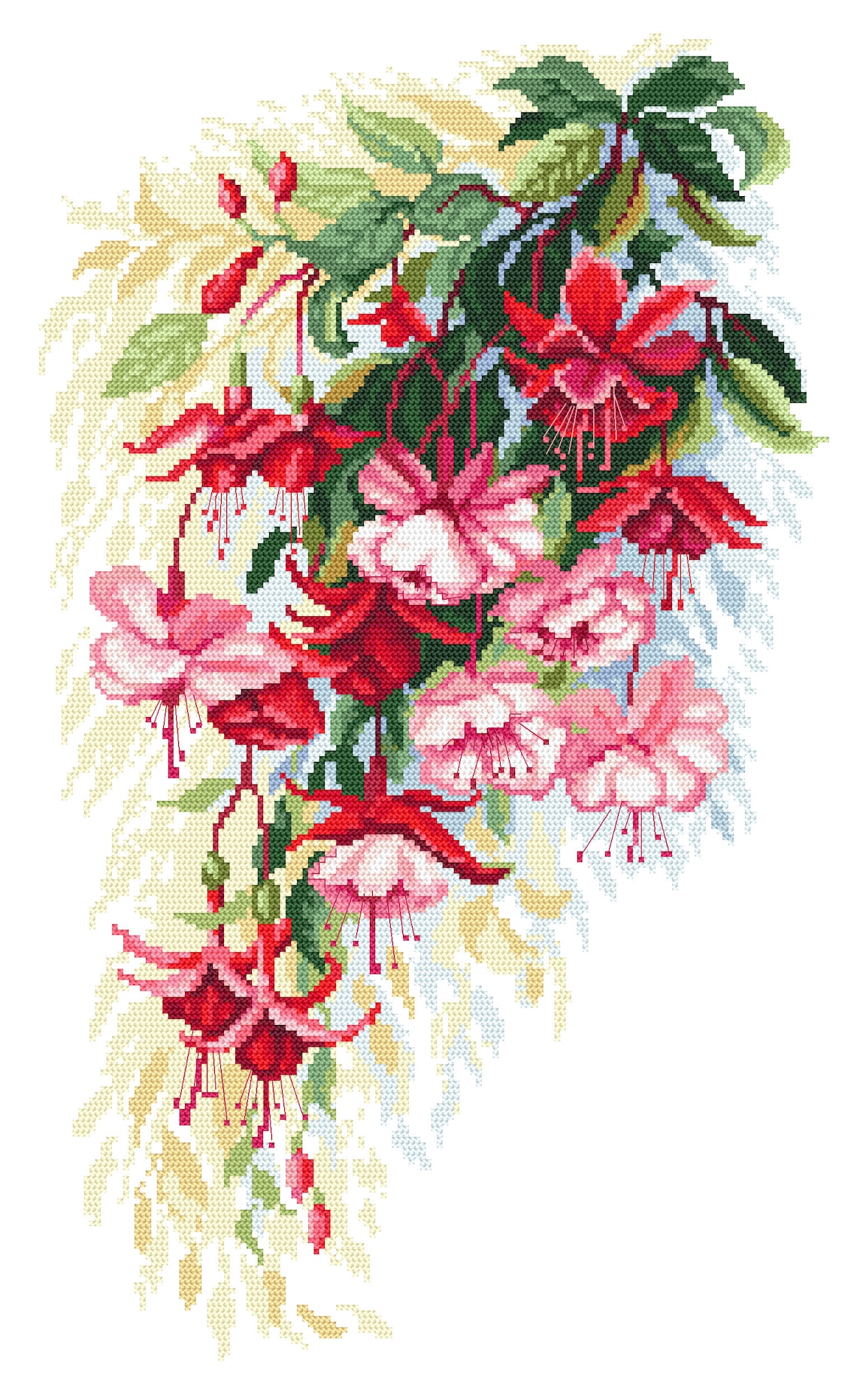 Beautiful Fuchsias Digital Cross Stitch Pattern PDF - Etsy