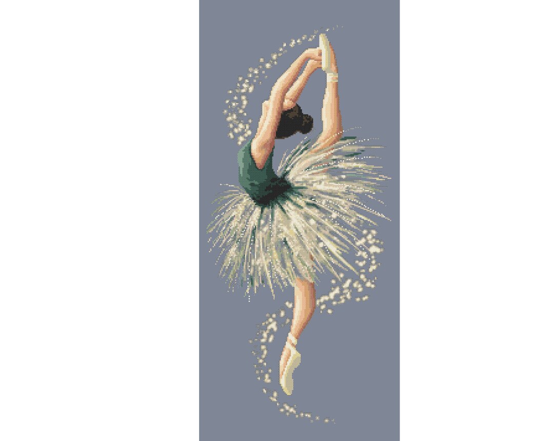 Ballet Dancer Digital Counted Cross Stitch Pattern, PDF & HKS Files. - Etsy