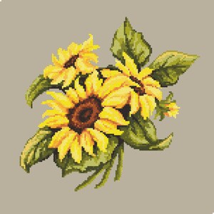 Sunflowers - Digital Pattern for Cross Stitch , Bouquet of Sunflowers ...