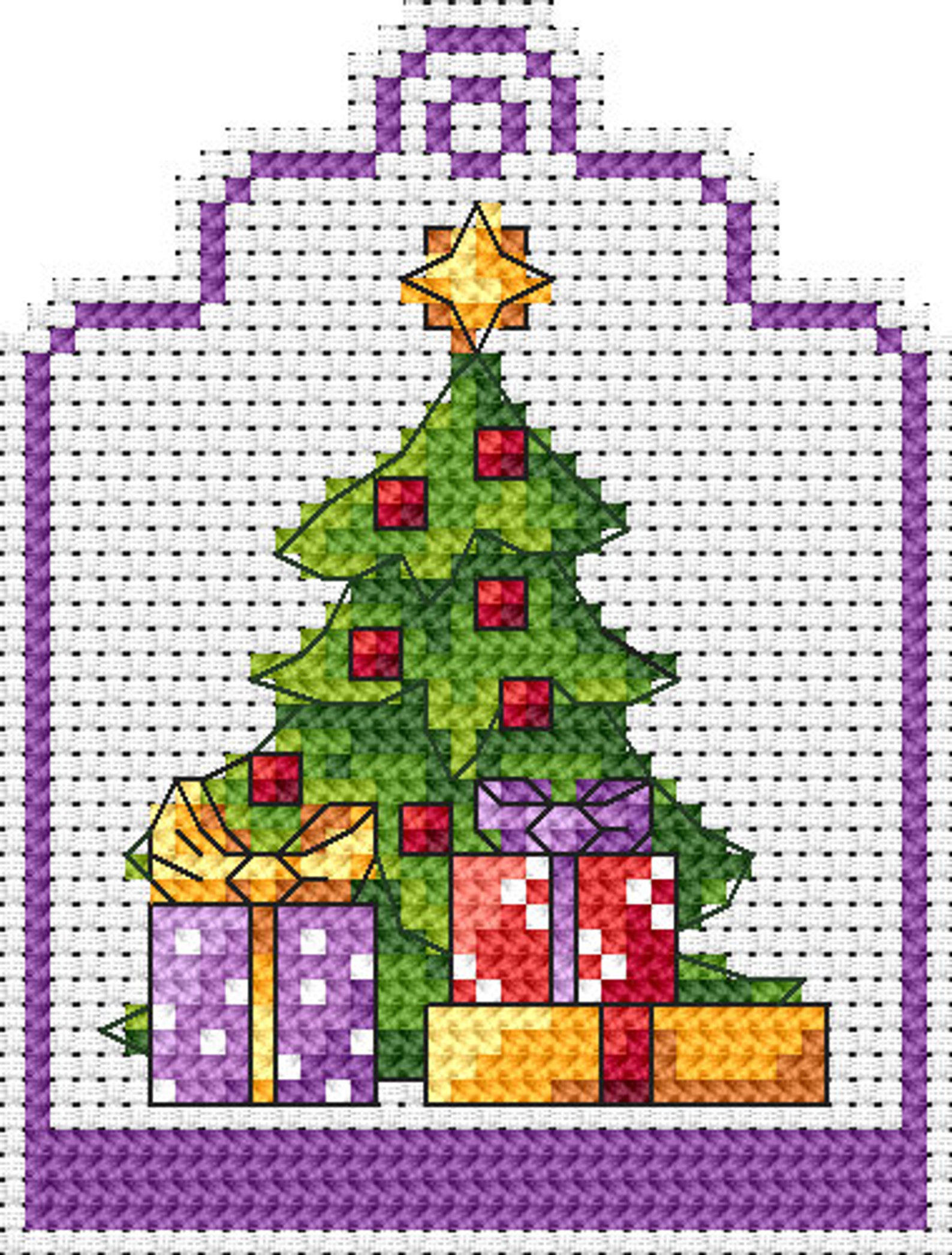 Christmas Gift Labels 9 Digital Cross Stitch Pattern - Etsy