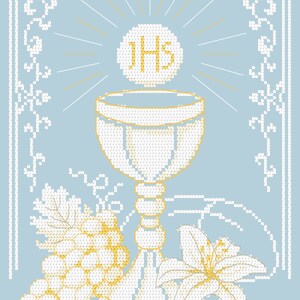 First Holy Communion Modern Cross Stitch Pattern,religious for Children ...