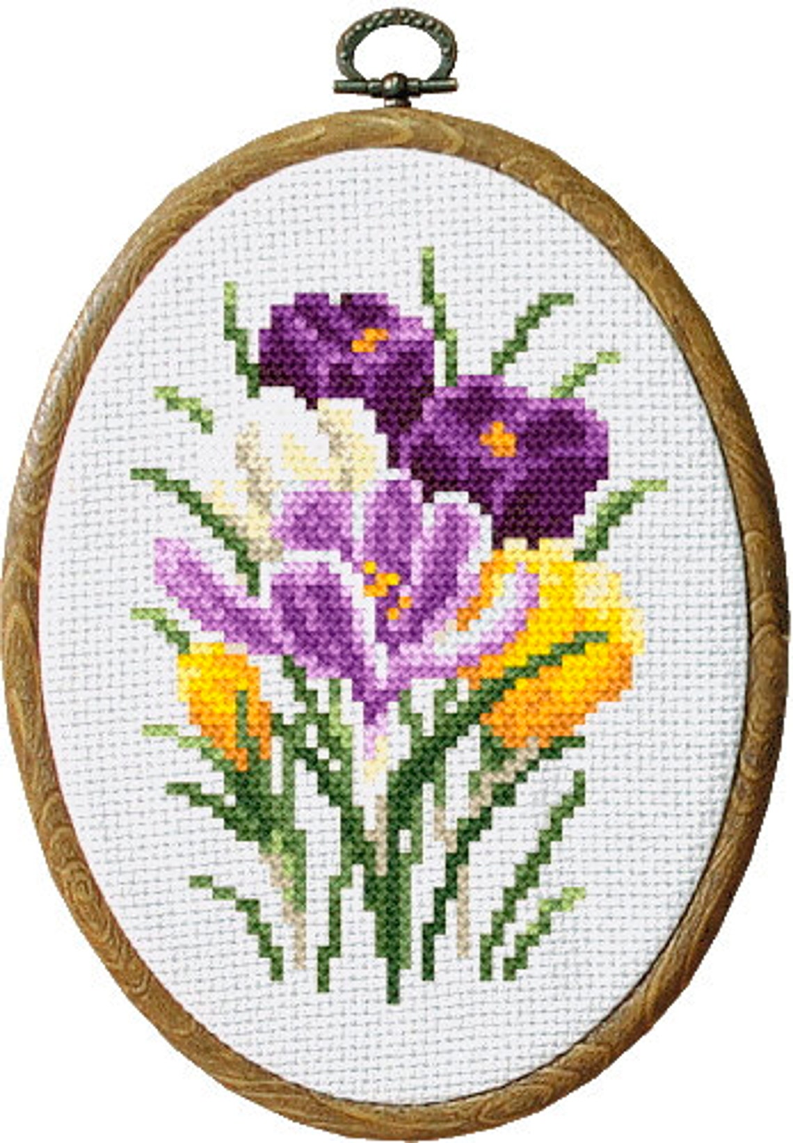 Spring Flowers -crocus Snowdrop Dandelion - Digital Cross Stitch ...