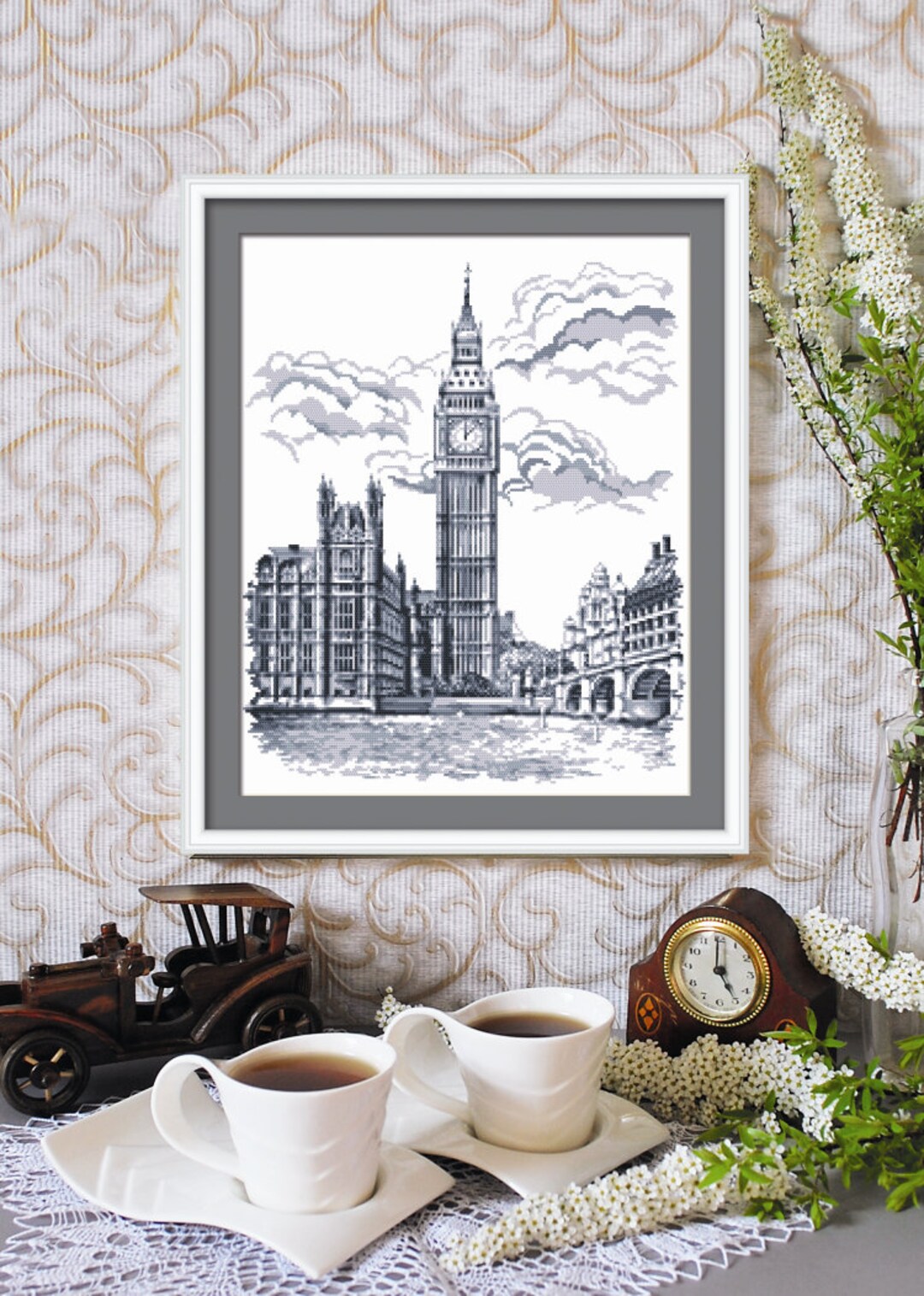 Big Ben Stitch Pattern, London Digital Pdf ,graphics Counted Cross ...