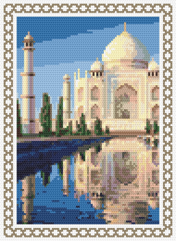 Taj Mahal Digital Cross Stitch Pattern, India PDF - Etsy