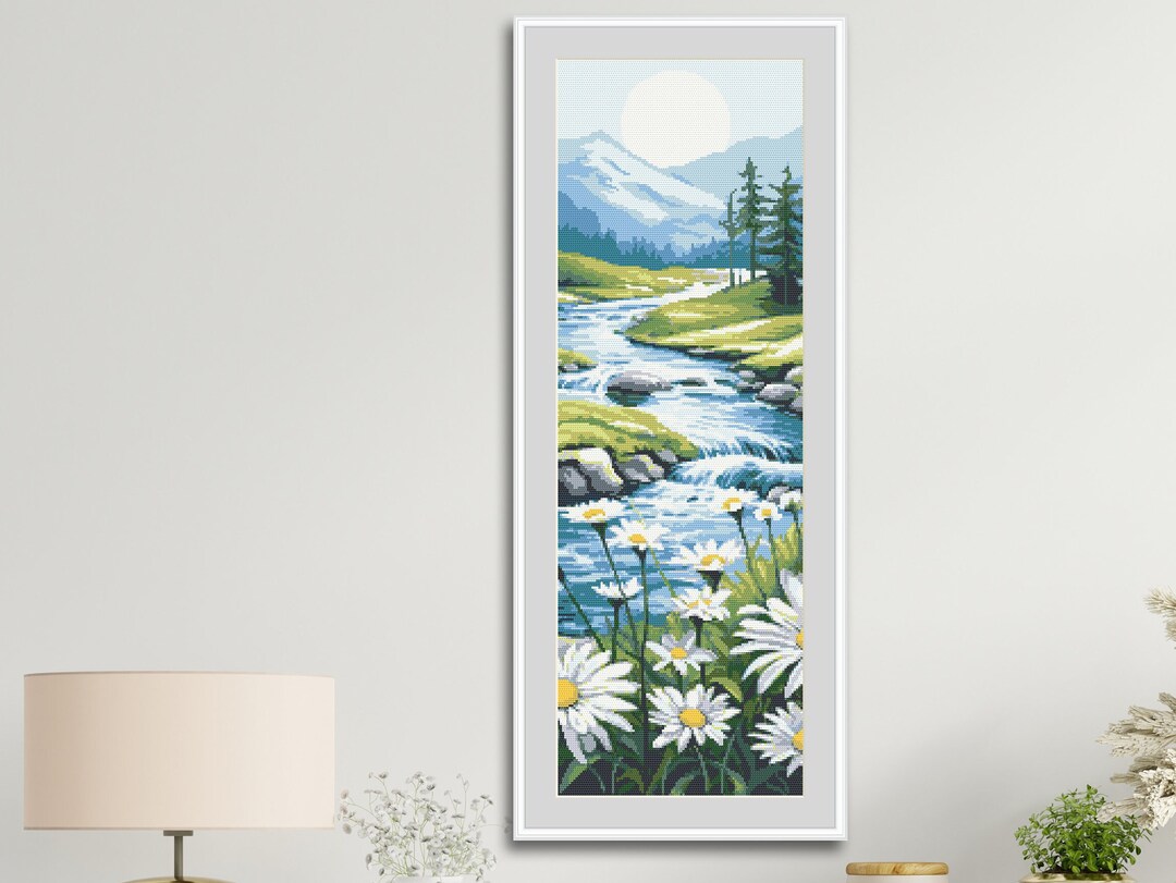 Mountain View Cross Stitch Pattern PDF , Spring Forest, PDF & HKS Files ...