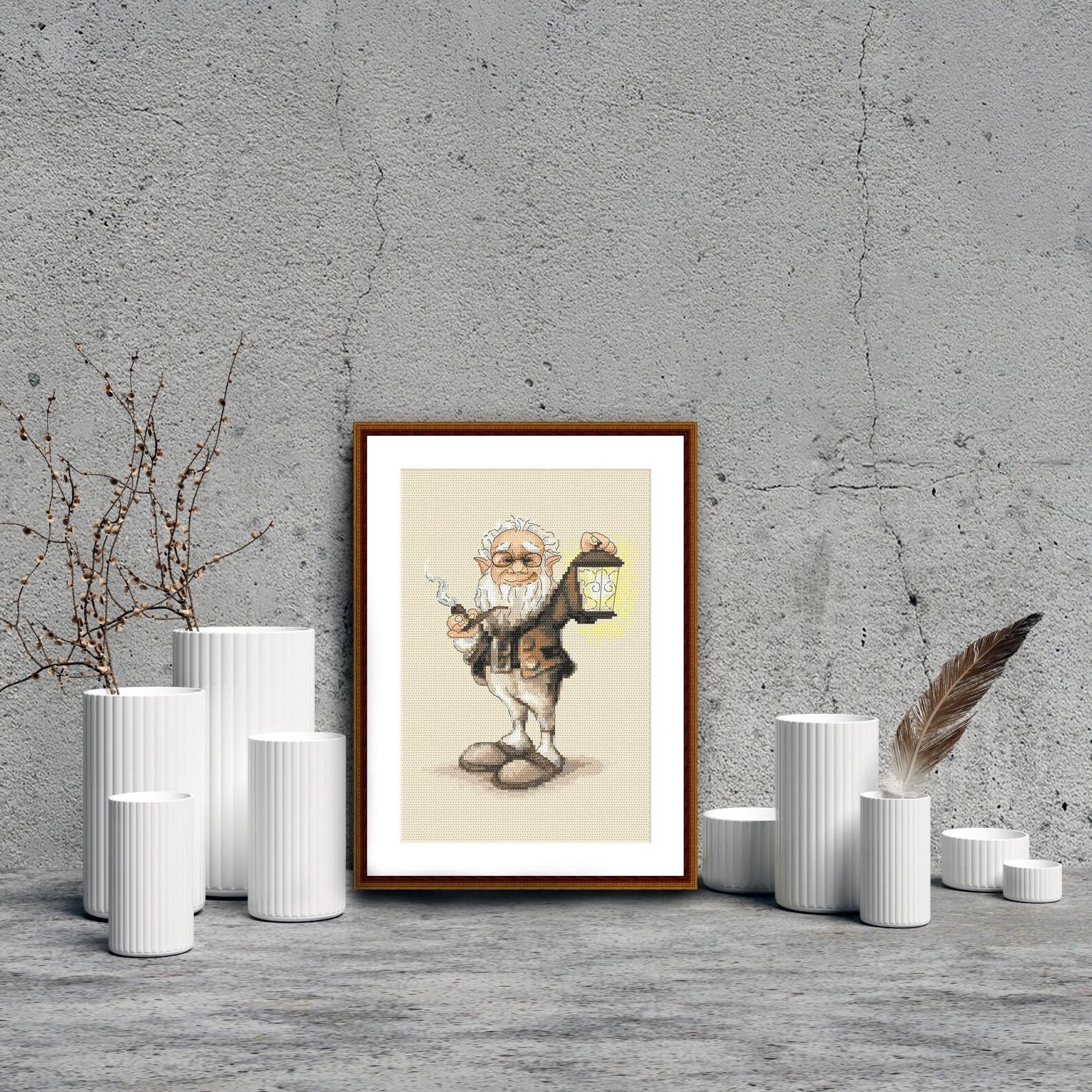 Cheerful Troll Digital Cross Stitch Pattern, PDF & HKS Files - Etsy