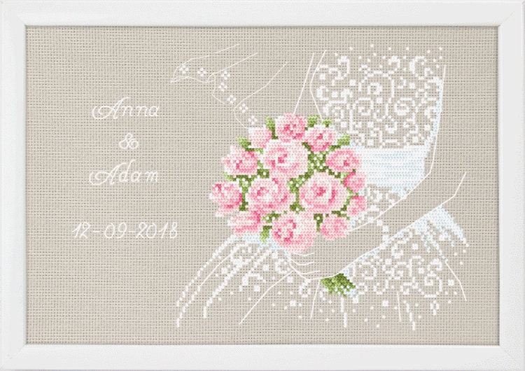 Wedding Souvenir Stitch Pattern Digital Pdf graphics Counted | Etsy