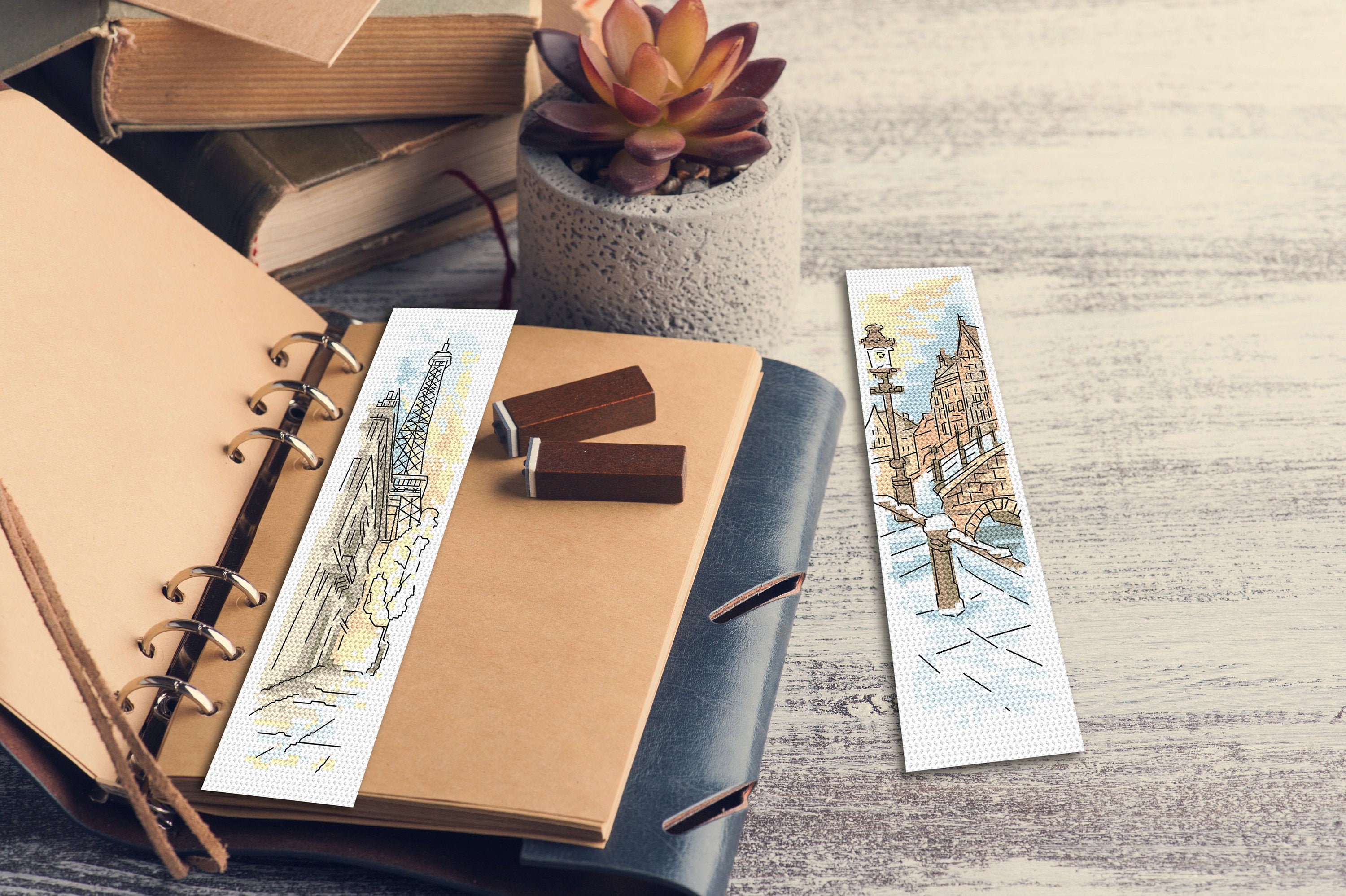 Bookmarks With Journeys Greetings From Paris Bridge of | Etsy