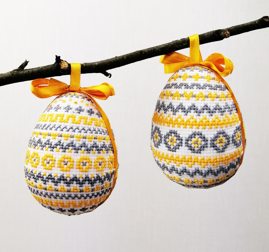 4 Easter Eggs Digital Patterns for Cross Stitch - Etsy