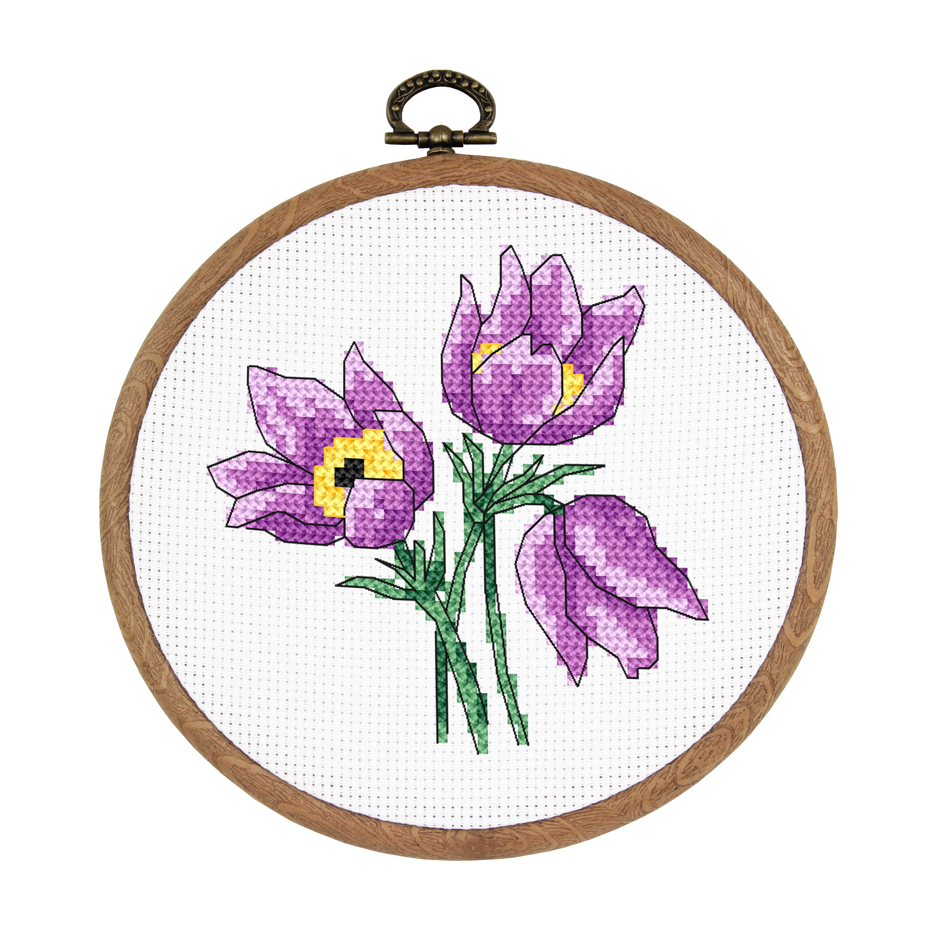 5 Spring Flowers Digital Cross Stitch Patterns PDF | Etsy