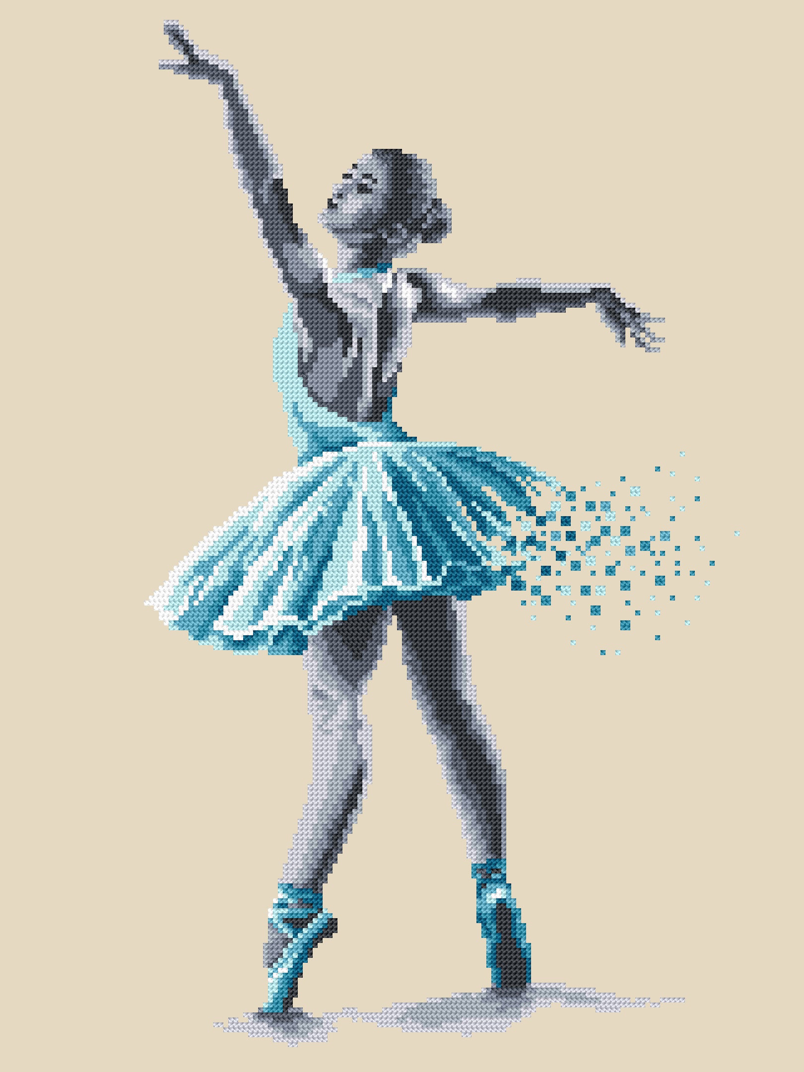 Ballet Dancer Sensual Beauty Digital Pattern for Cross - Etsy