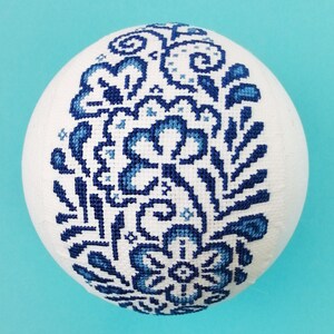 Christmas Ball- Chinese Porcelain Digital Cross Stitch Pattern, PDF ...