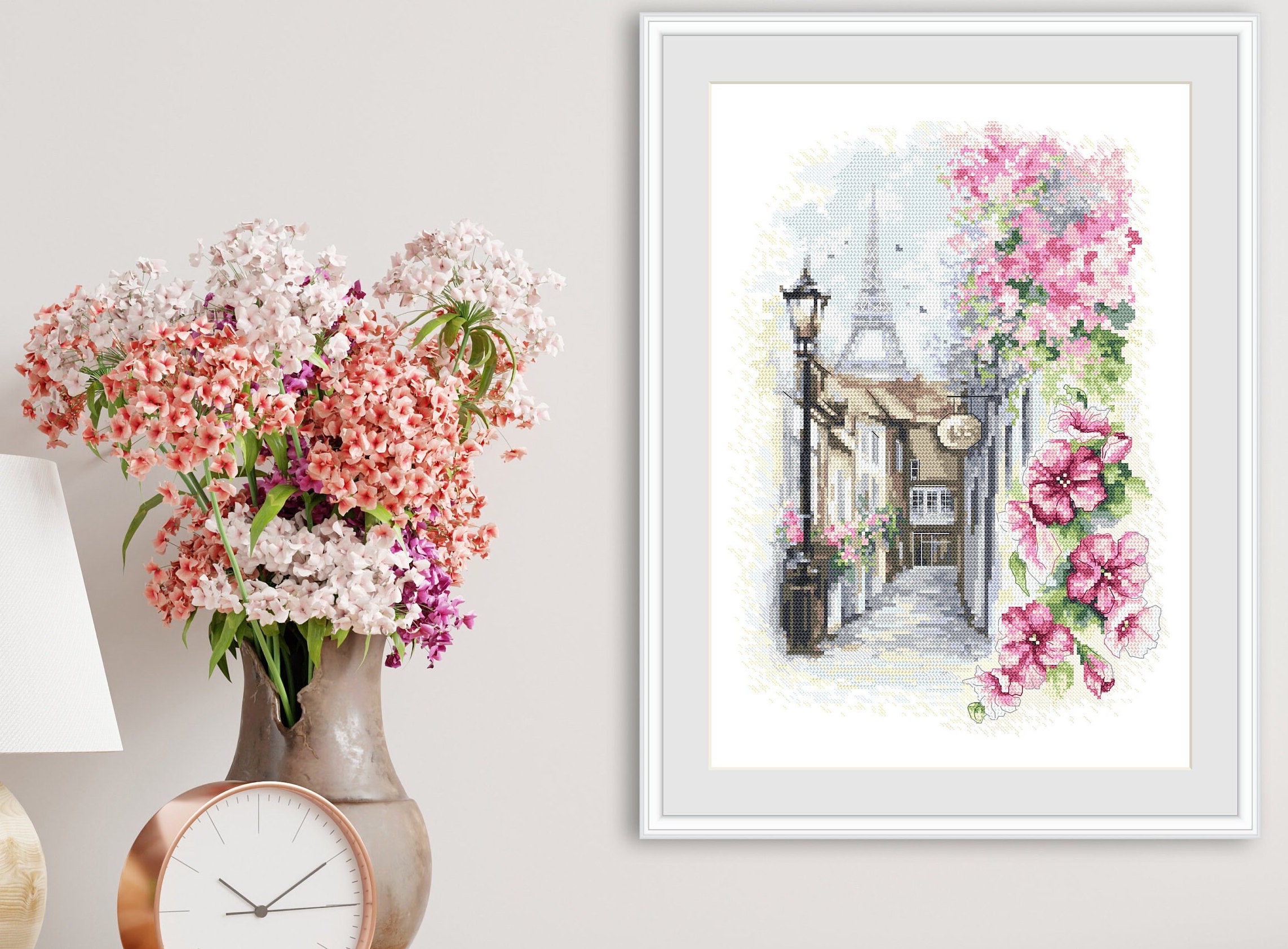 Paris Street Digital Pattern for Cross Stitch Paris Cross - Etsy